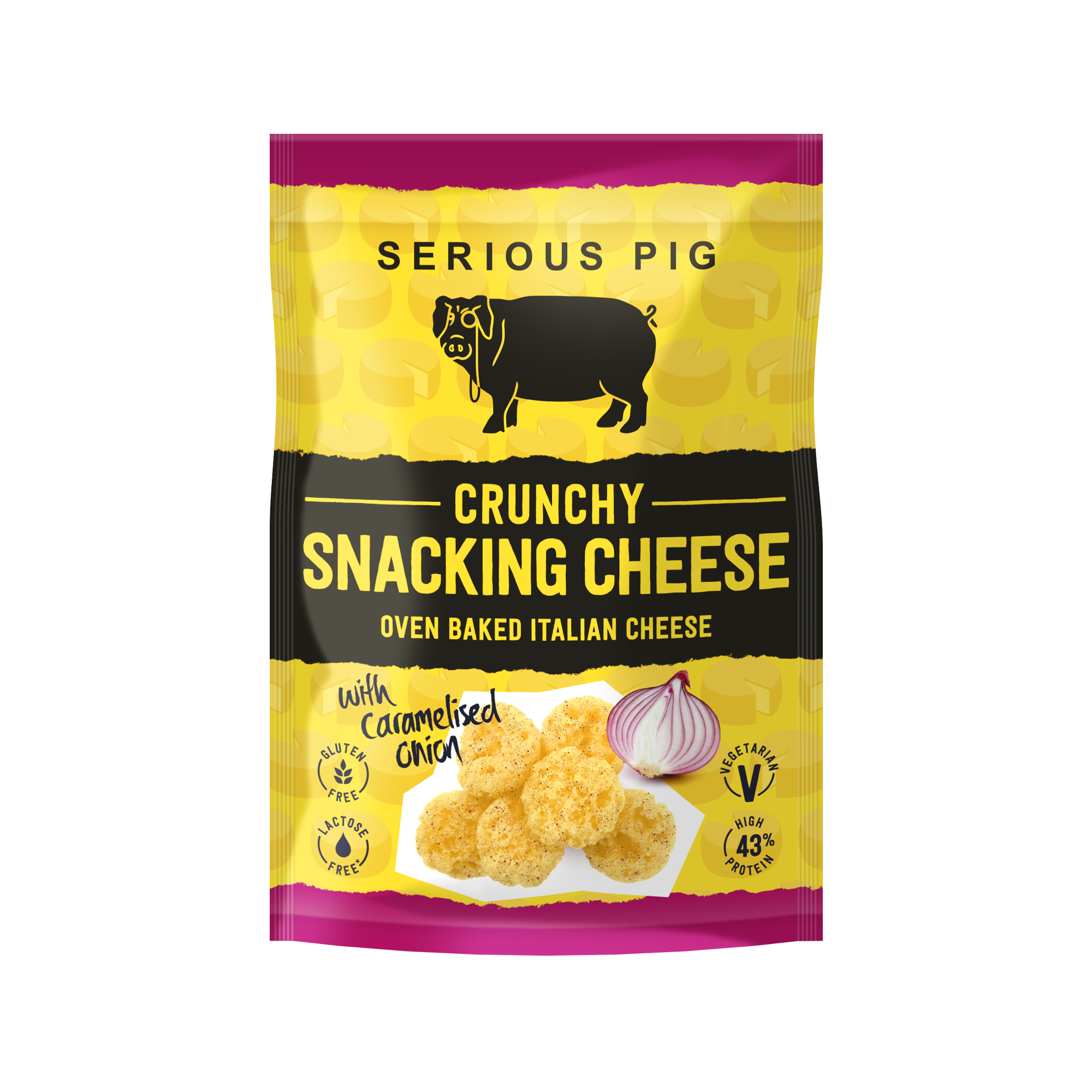 Serious Pig Crunchy Snacking Cheese Caramelised Onion 24g – The Keto Shop